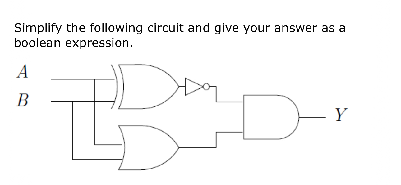 Solved Simplify the following circuit and give your answer | Chegg.com