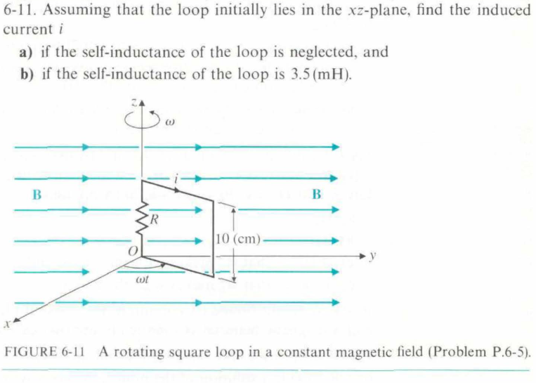 Solved 6-11. ﻿Assuming that the loop initially lies in the | Chegg.com
