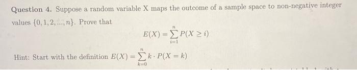 Solved Question 4. Suppose a random variable X maps the | Chegg.com