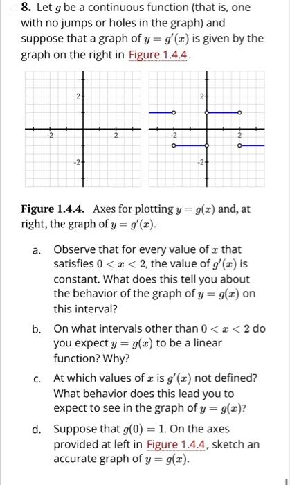 Solved 8. Let gbe a continuous function (that is, one with | Chegg.com