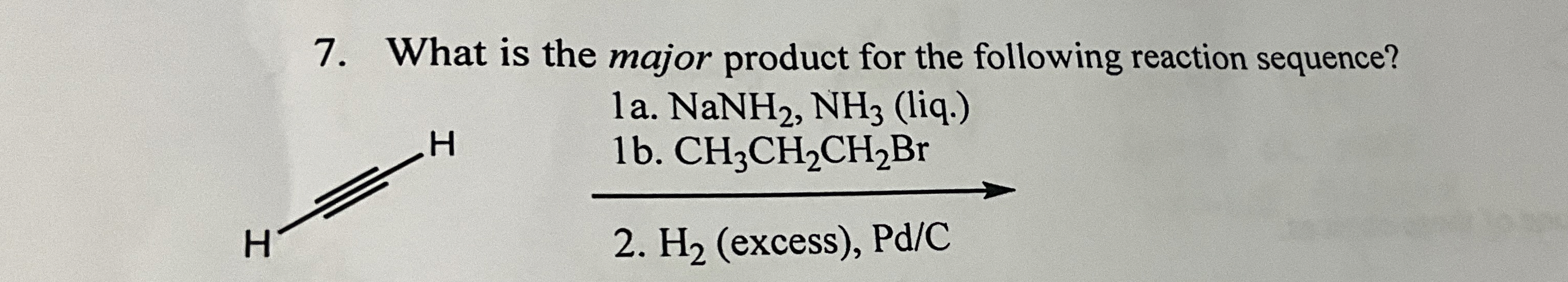 Solved What is the major product for the following reaction | Chegg.com