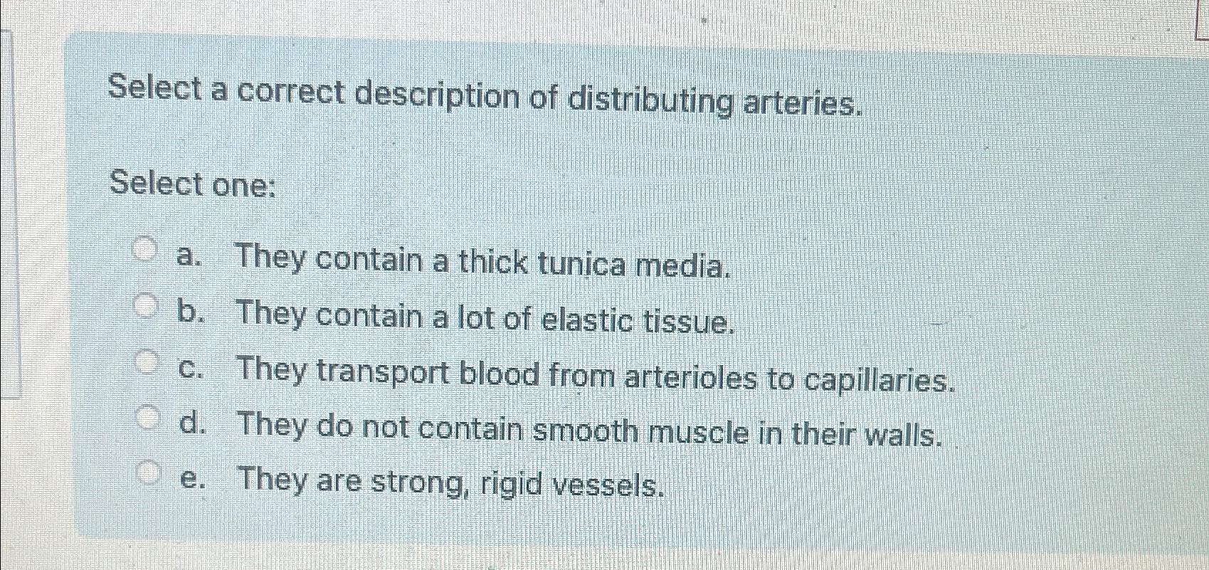 Solved Select a correct description of distributing | Chegg.com