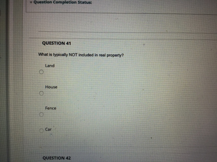 Solved Question Completion Status: QUESTION 41 What is | Chegg.com