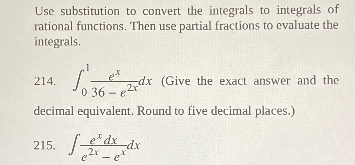 Solved Use substitution to convert the integrals to | Chegg.com