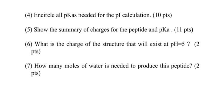 (4) Encircle all pKas needed for the pl calculation. | Chegg.com