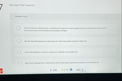 Solved What does "EVM" stand for?Multiple ChoiceExternal | Chegg.com