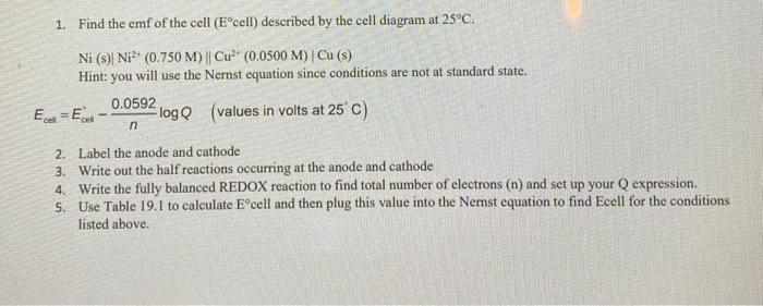 Solved Table 19.1 Standard Electrode (Reduction) Potentials | Chegg.com