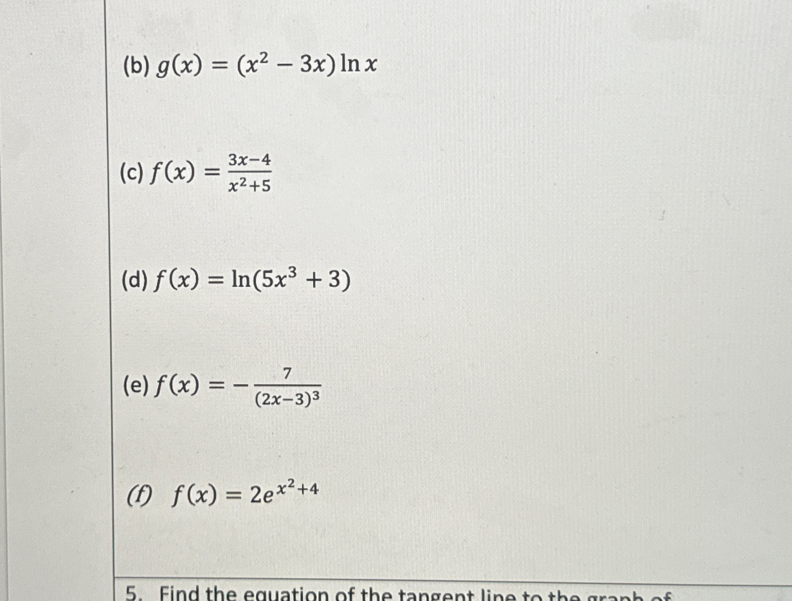 Solved Find the derivative of each function using the | Chegg.com