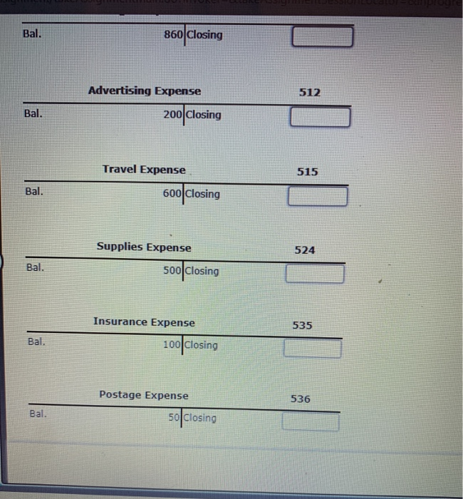 Solved Closing Entries (Net Income) Use the following | Chegg.com