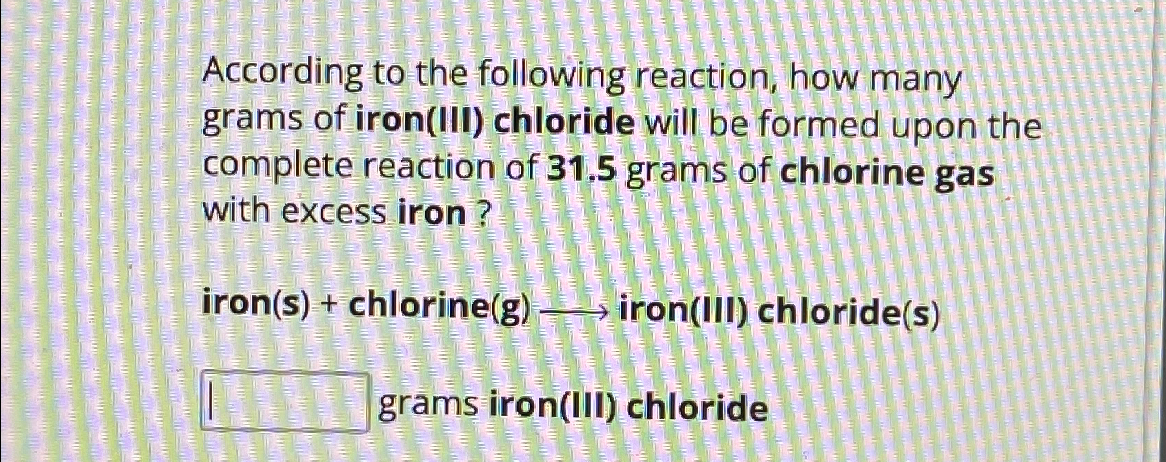 Solved According to the following reaction, how many grams | Chegg.com