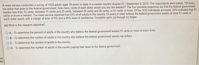 Solved .1.48 Question Help A study conducted by researchers | Chegg.com