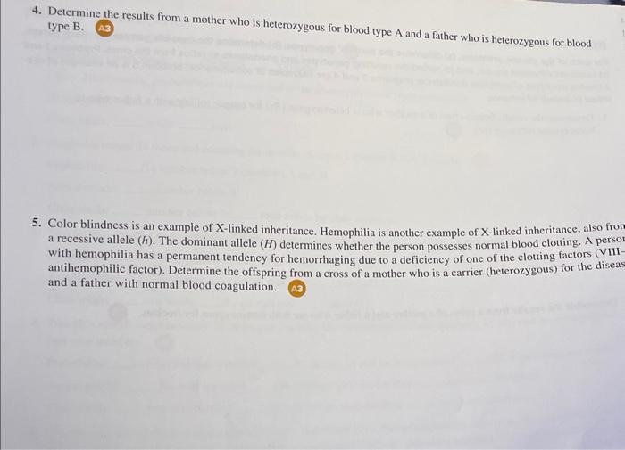 Solved PART C: Assessments For each of the genetic problems, | Chegg.com