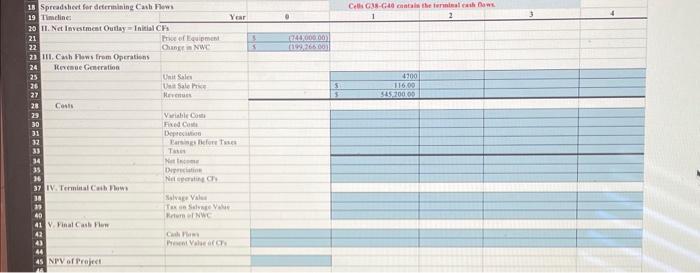 What formulas go into each blue highlighted box using | Chegg.com