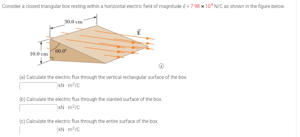 Solved Consider a closed triangular box resting within a | Chegg.com
