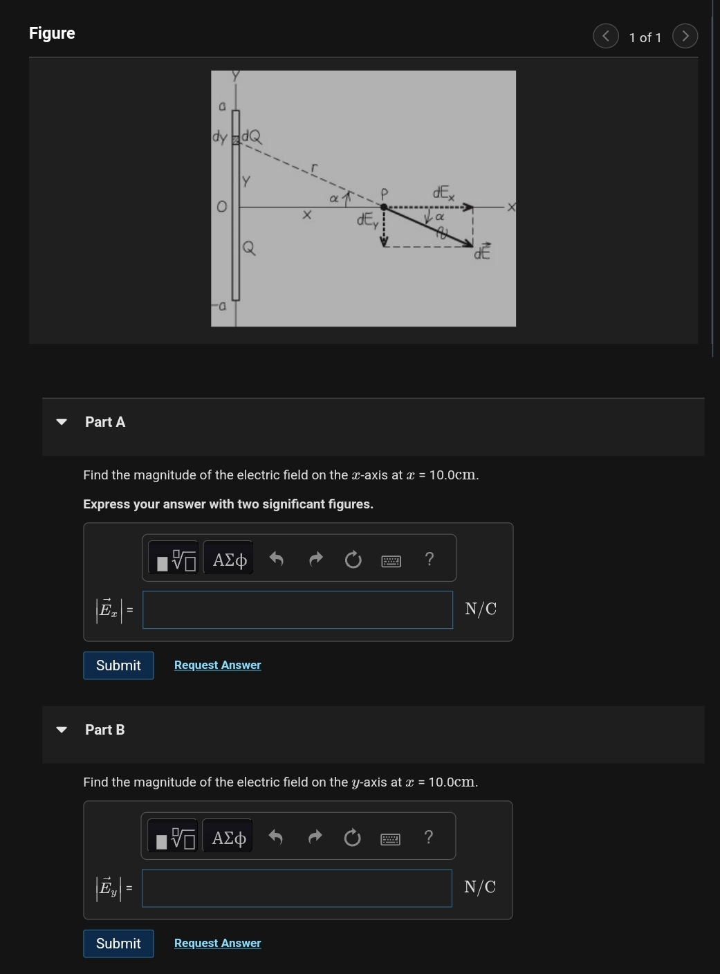 Solved Figure1 ﻿of 1Part AFind the magnitude of the electric | Chegg.com