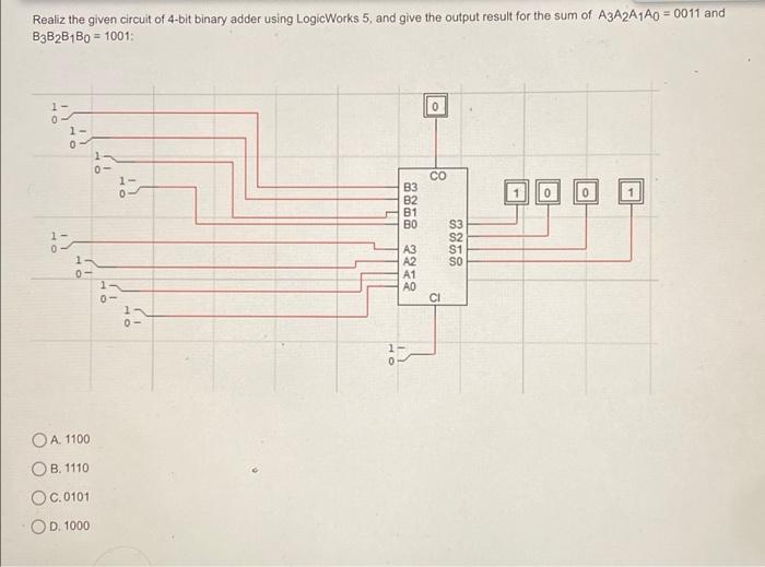 Solved Realiz the given circuit of 4-bit binary adder using | Chegg.com