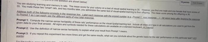Solved You are studying learning and memory in rats. The | Chegg.com