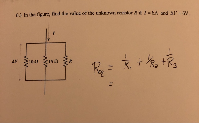 Solved 6.) In the figure, find the value of the unknown | Chegg.com