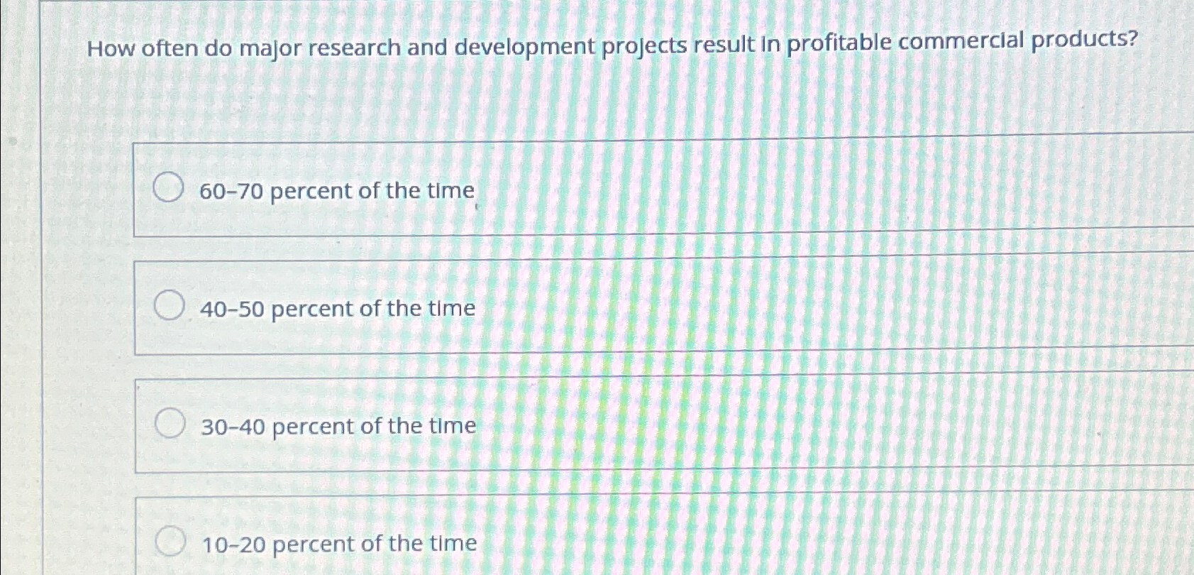 Solved How often do major research and development projects | Chegg.com