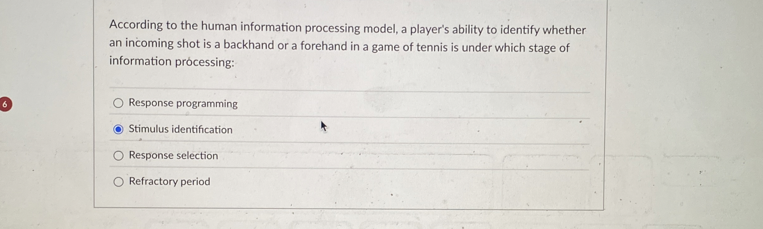 Solved According to the human information processing model, | Chegg.com