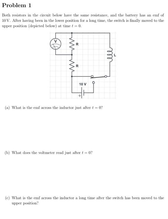 Solved Problem 1 Both resistors in the circuit below have | Chegg.com