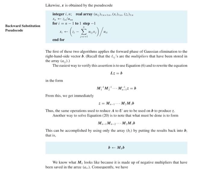 In Matlab please use the given pseudocode to solve a | Chegg.com