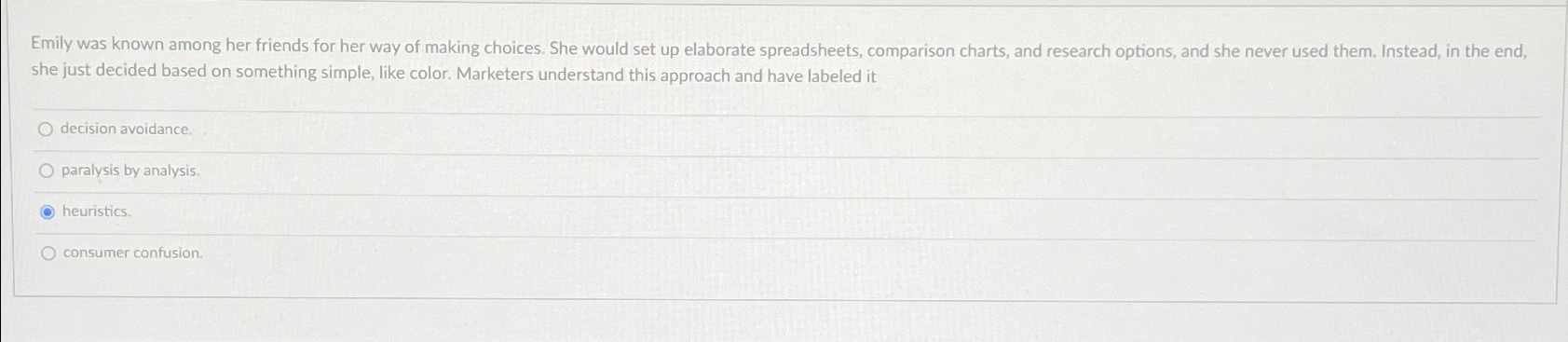 Solved Emily was known among her friends for her way of | Chegg.com