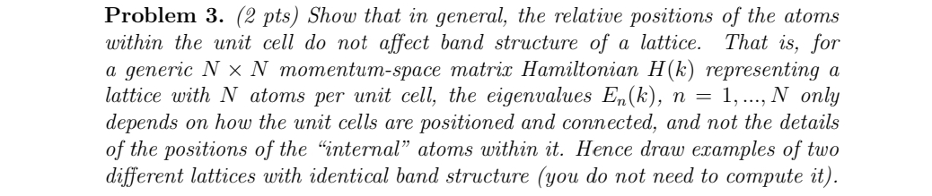 Solved Problem 3. (2 ﻿pts) ﻿Show that in general, the | Chegg.com