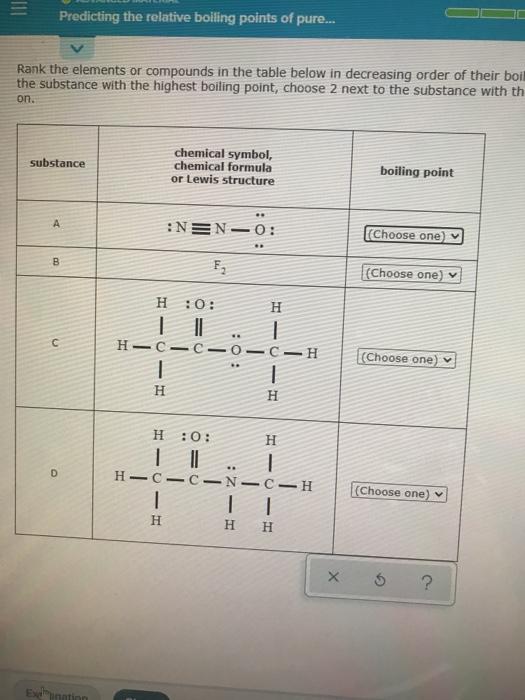 Solved = Predicting the relative boiling points of pure... | Chegg.com