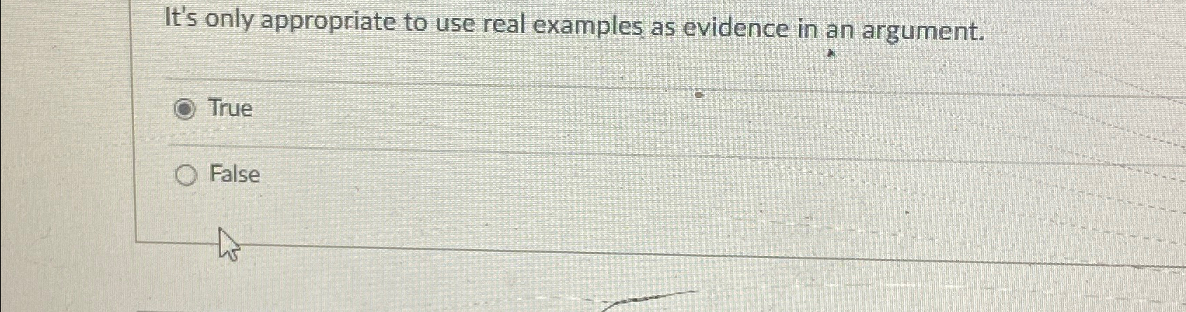 Solved It's only appropriate to use real examples as | Chegg.com