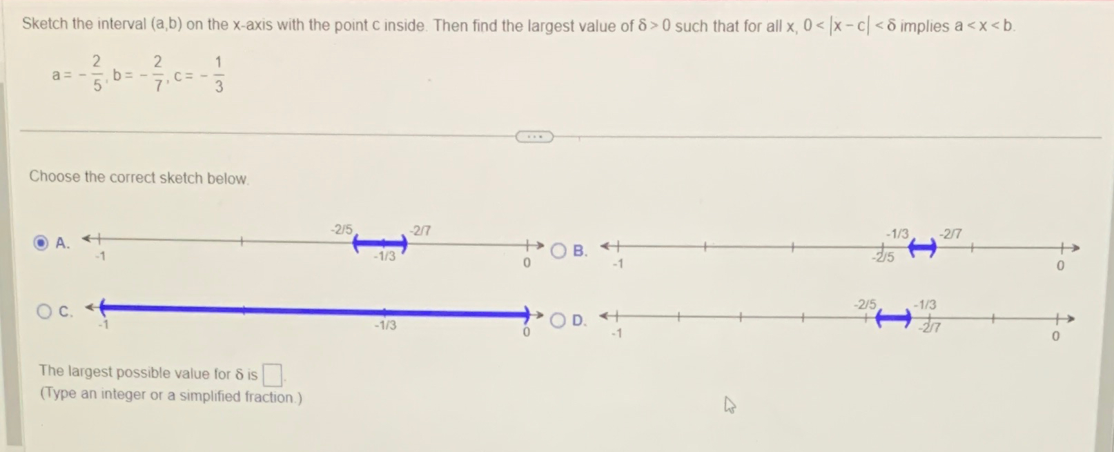 Solved Sketch the interval (a,b) ﻿on the x-axis with the | Chegg.com