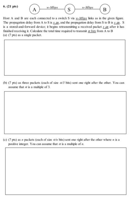 Solved 6. (21) Host \\( \\mathrm{A} \\) and \\( \\mathrm{B} | Chegg.com