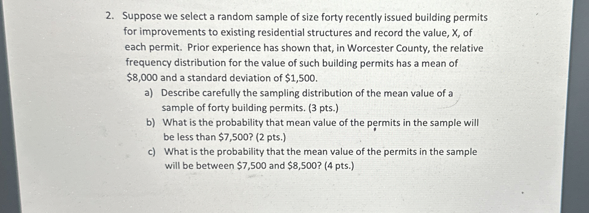 Solved Suppose we select a random sample of size forty | Chegg.com