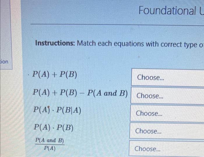 Solved Instructions: Match each equations with correct type | Chegg.com