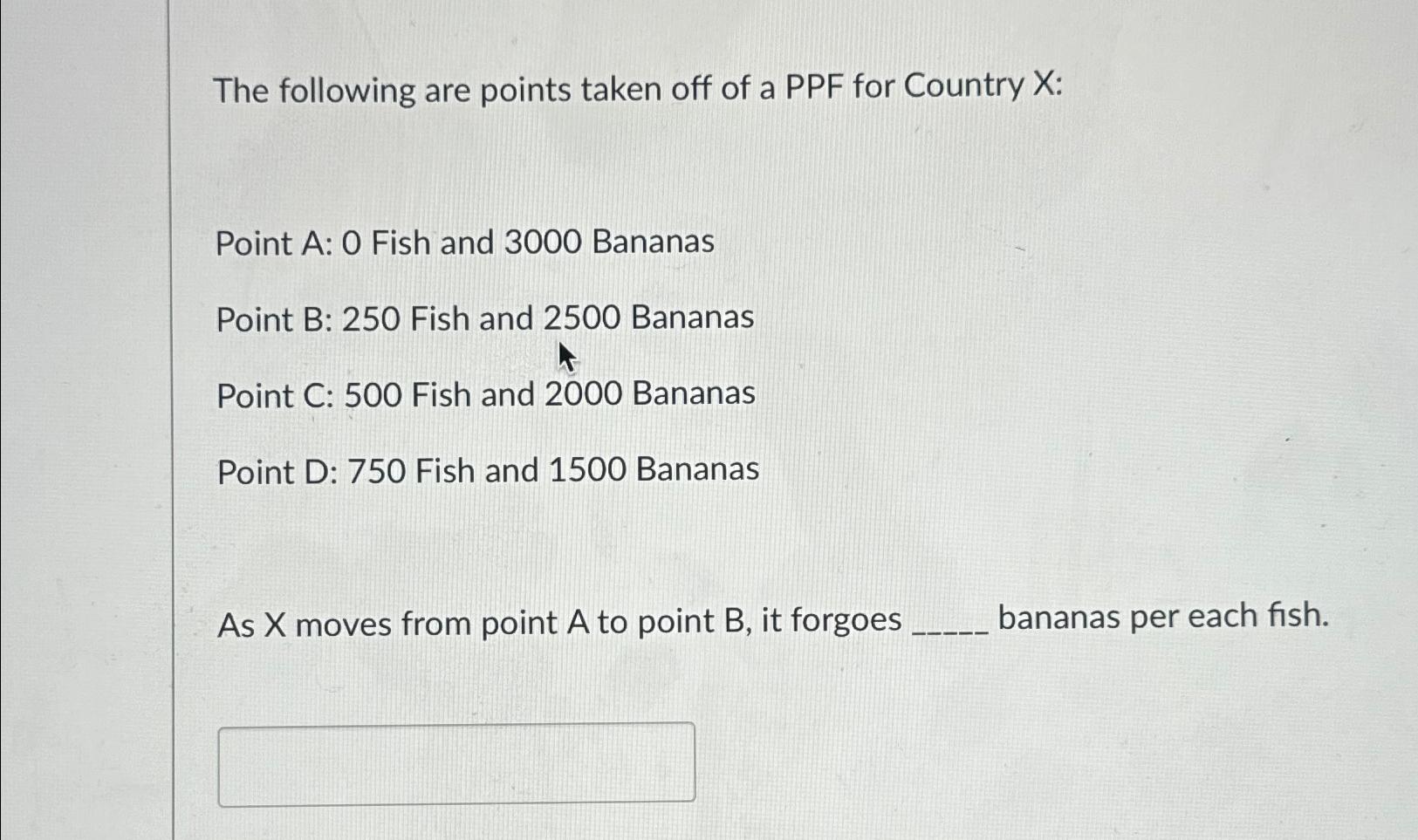 Solved The following are points taken off of a PPF for | Chegg.com
