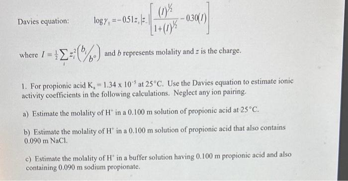 Solved Davies equation: | Chegg.com