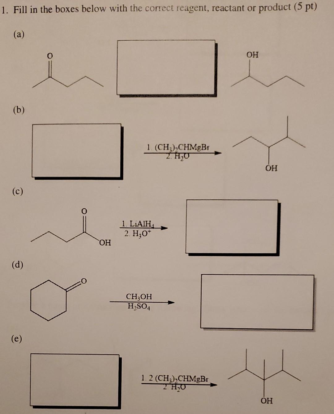 [Solved]: 1. Fill in the boxes below with the corre