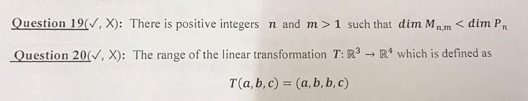 Solved Question 19( ,X) : There is positive integers n and | Chegg.com