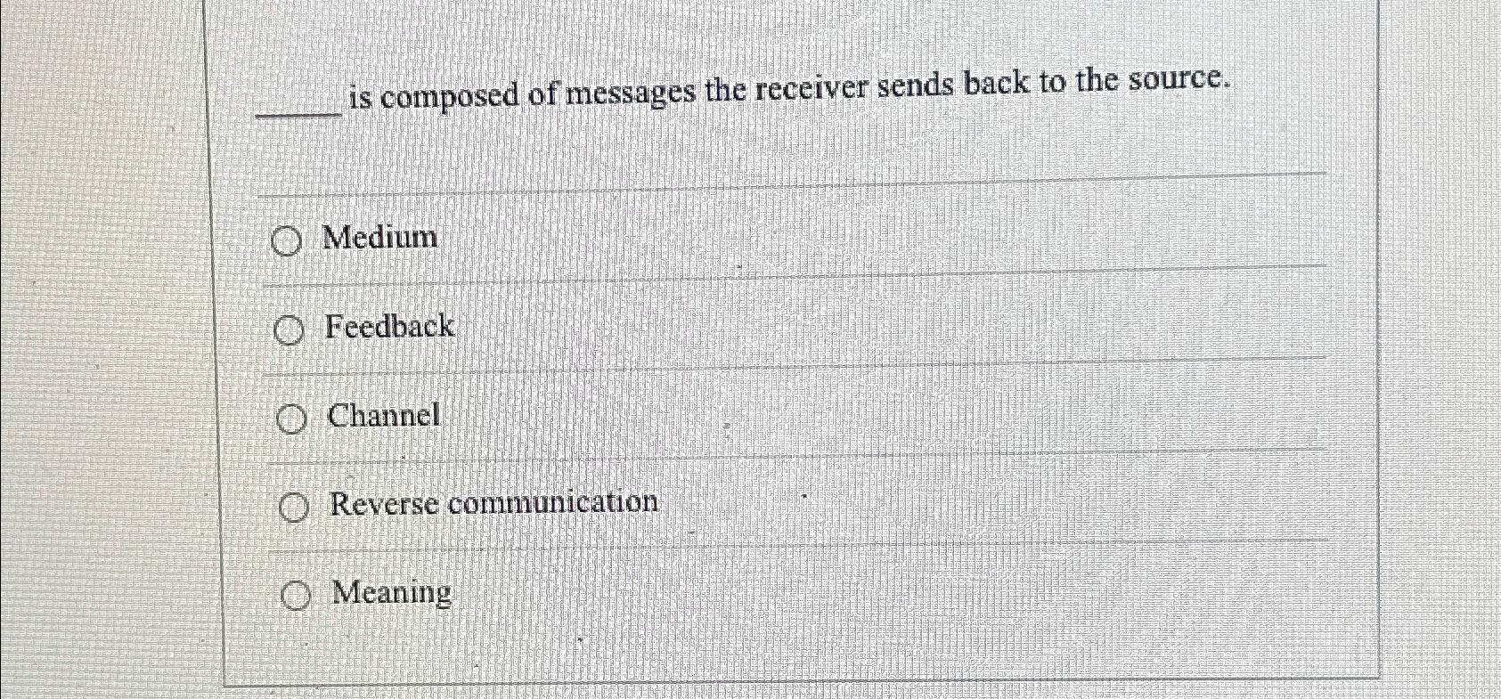 Solved is composed of messages the receiver sends back to | Chegg.com