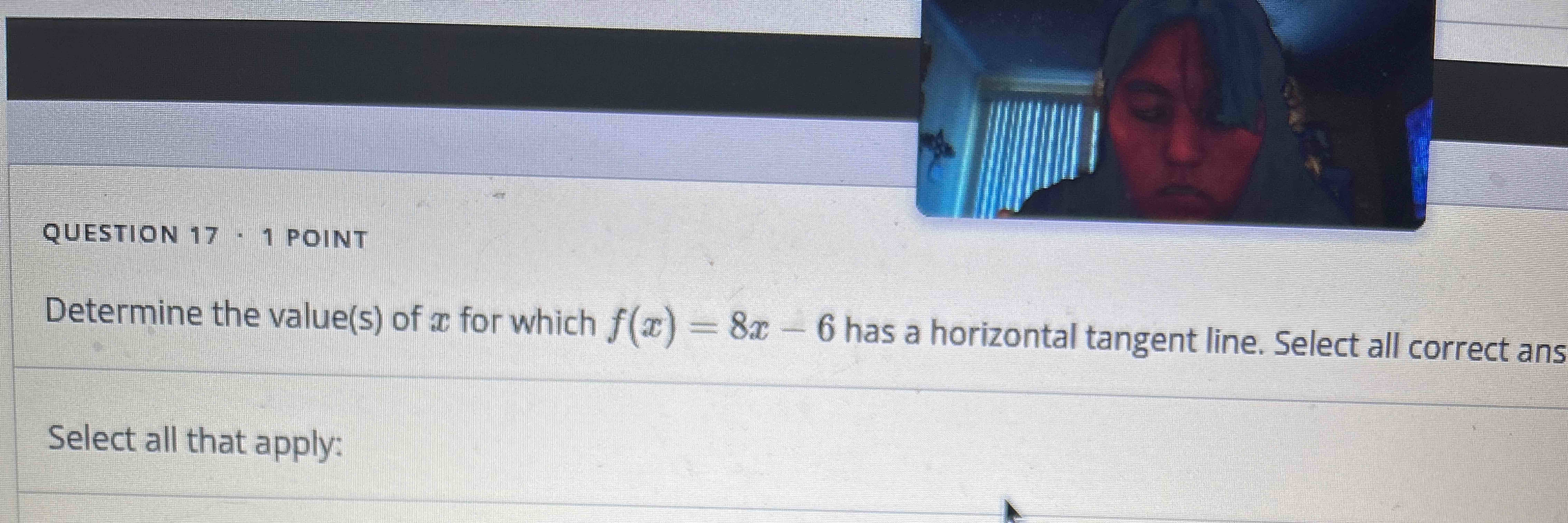 Solved QUESTION 17 * 1 ﻿POINTDetermine the value(s) of x | Chegg.com