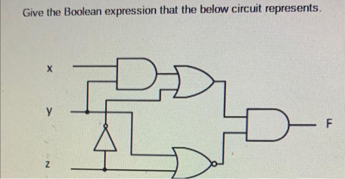 Solved Give the Boolean expression that the below circuit | Chegg.com