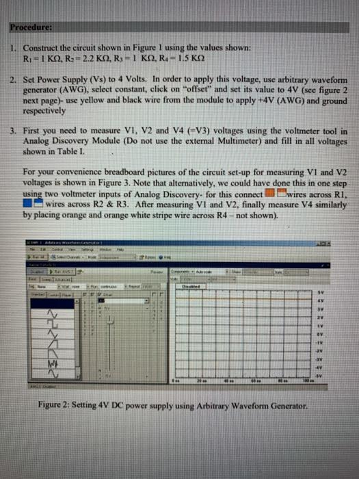 Solved Procedure: 1. Construct the circuit shown in Figure 1 | Chegg.com