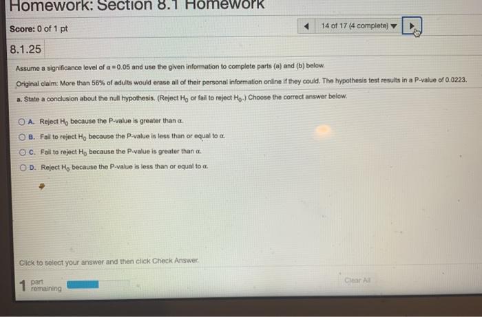 Solved Homework Section 8 1 Homework Score 0 Of 1 Pt 14 Of