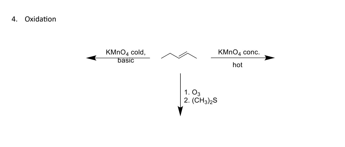 Solved 4. Oxidation 1. O3 2. (CH3)2 S | Chegg.com