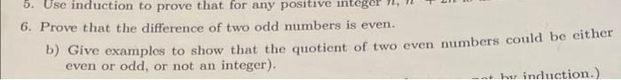 Solved prove that the difference of two odd numbers is even. | Chegg.com