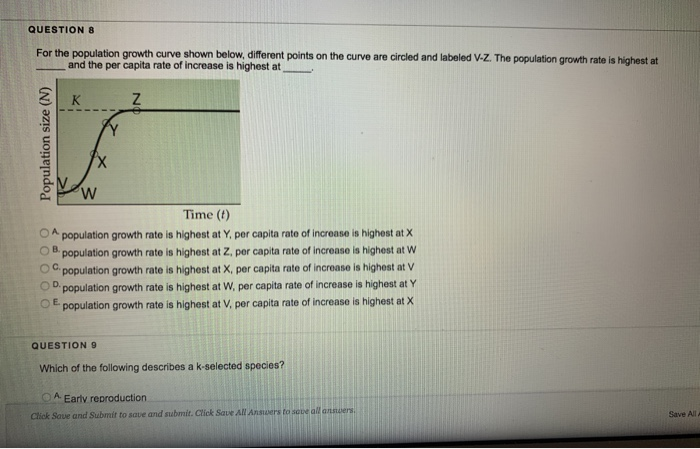 Solved QUESTIONS For the population growth curve shown | Chegg.com