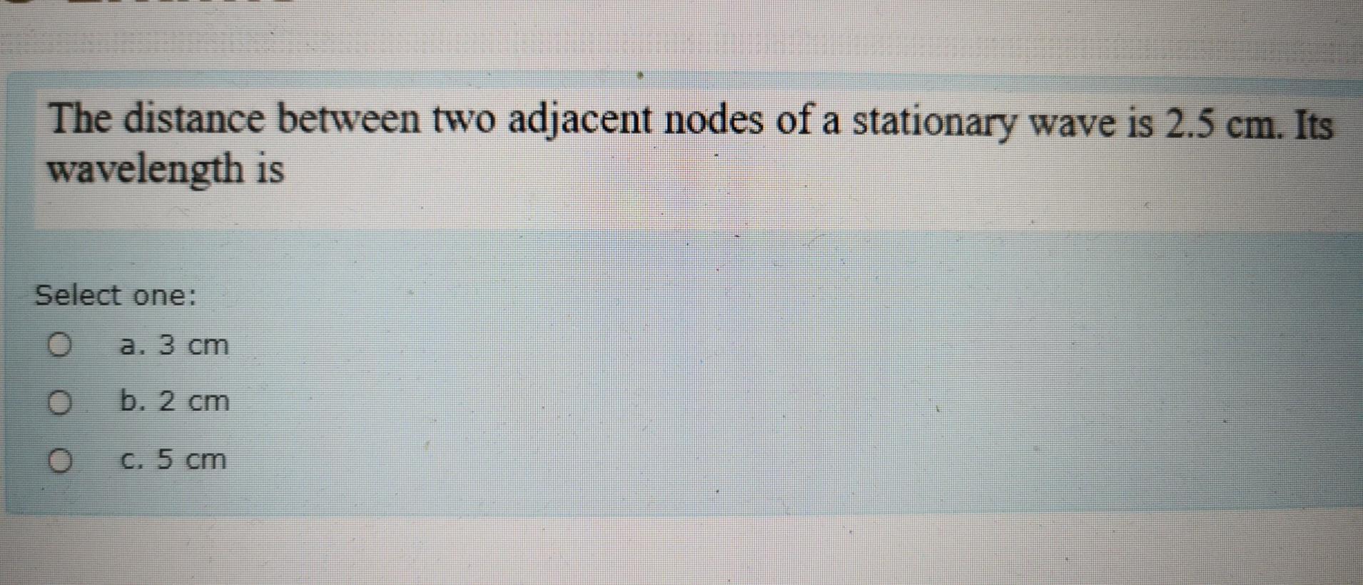 Solved The distance between two adjacent nodes of a | Chegg.com