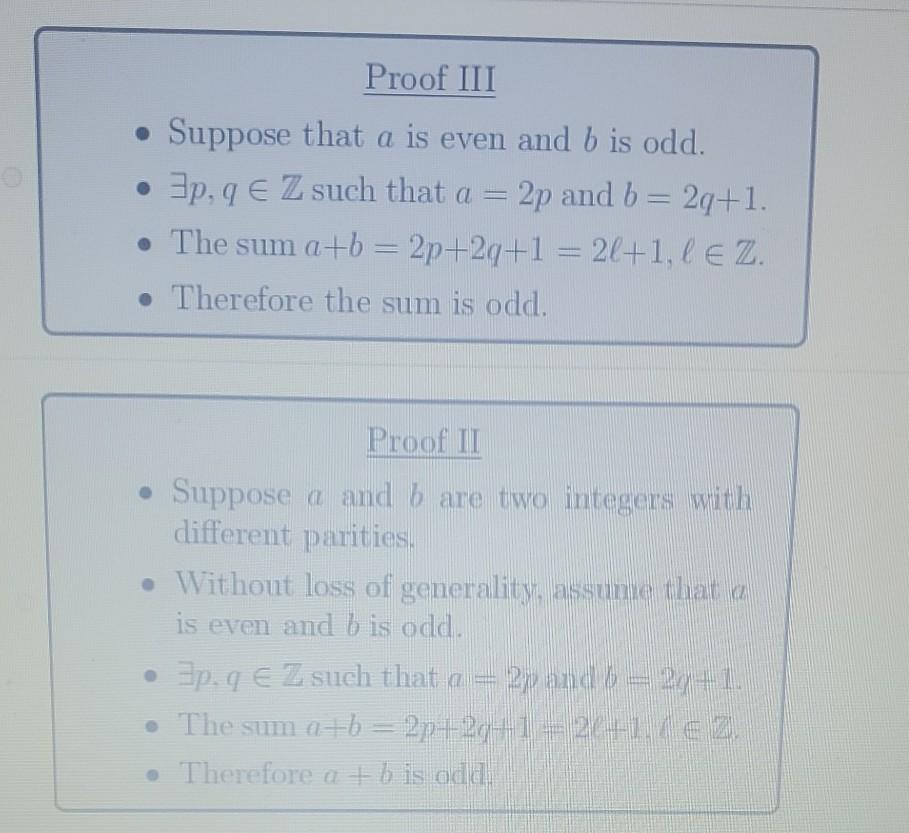 Solved Consider the statement If two integers have different | Chegg.com