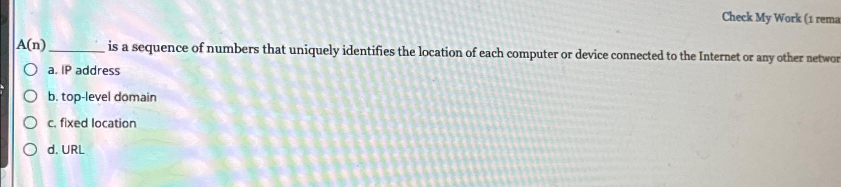 Solved A(n) ﻿is a sequence of numbers that uniquely | Chegg.com