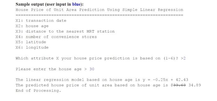 Solved Question 1: House Price Prediction Using Linear | Chegg.com